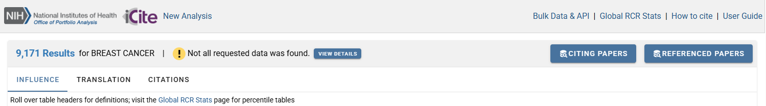 Creating a search (Search PubMed) – iCite Support
